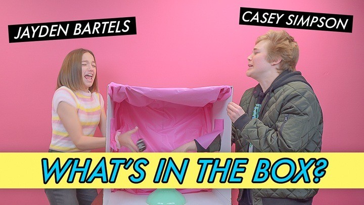 Jayden Bartels vs. Casey Simpson - What's in the Box? | Famous Birthdays