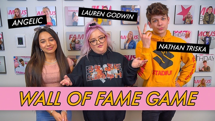 Nathan Triska, Lauren Godwin and Angelic - Wall of Fame Game | Famous ...