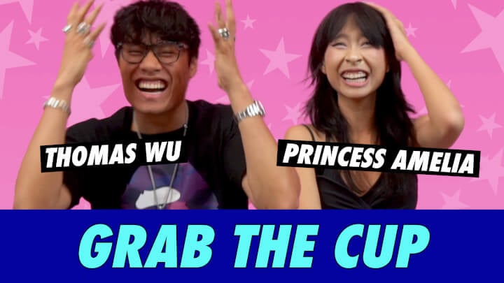 Princess Amelia vs. Thomas Wu - Grab The Cup | Famous Birthdays