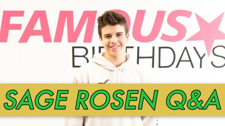 Sage Rosen Q&A | Famous Birthdays