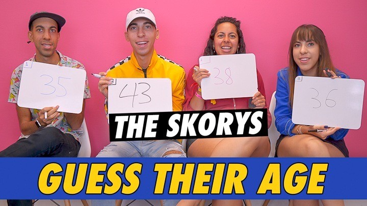 The Skorys - Guess Their Age | Famous Birthdays